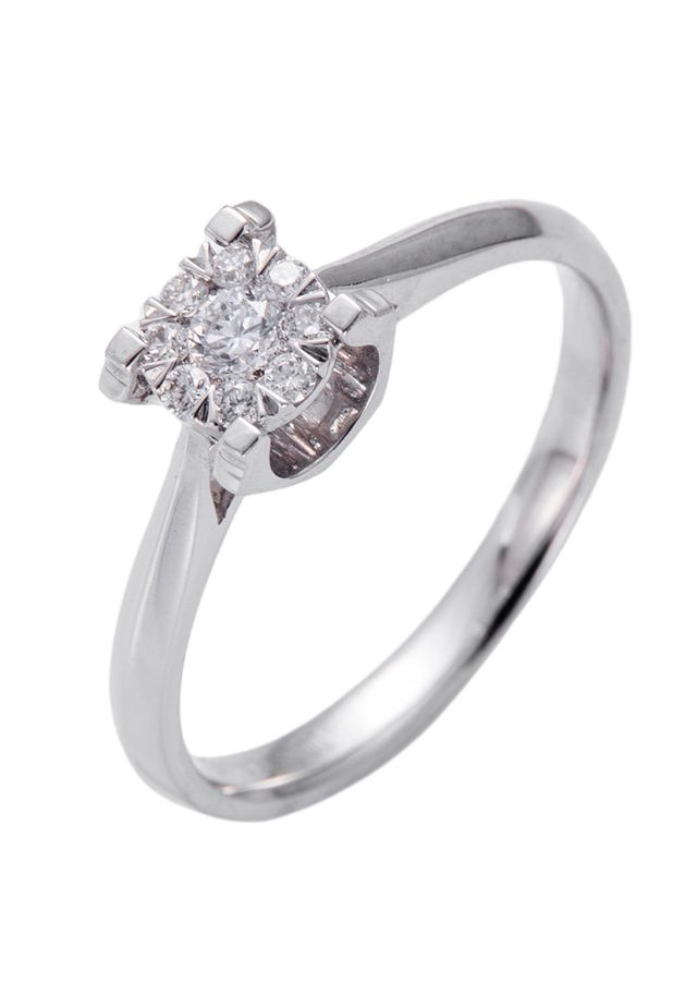 LITZ 18K White Gold Diamond Ring YF-YHT158 | LITZ