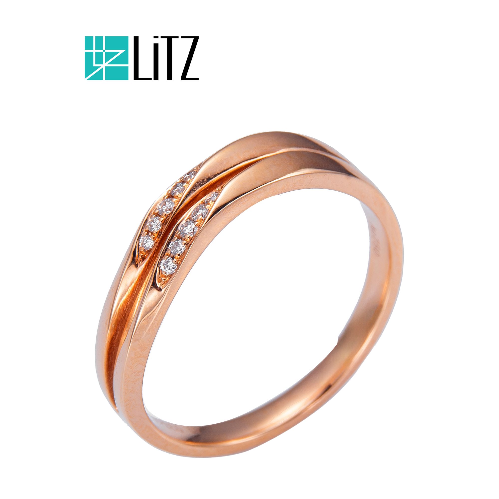 LITZ 18K Rose Gold Ring C-WB0044F | LITZ