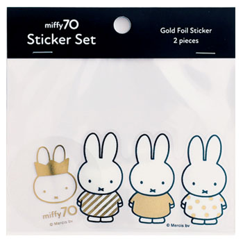 miffy 70th 燙金系列 sticker set GMB-010 | Nakakai
