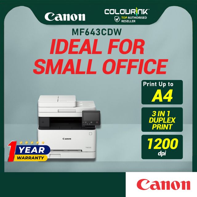 Canon imageCLASS MF643CDW A4 Colour Laser Printer 2 Side Wireless Auto ...