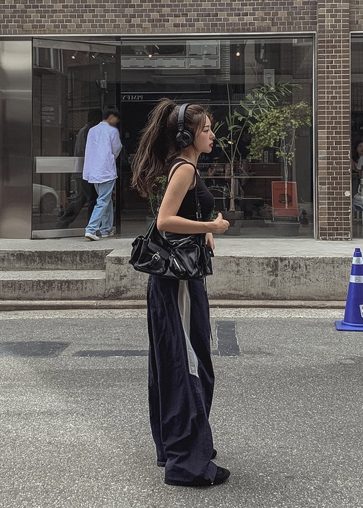 Drawstring Nylon Wide Pants(Unisex) | YOUNI.STUDIO__ Drawstring Nylon Wide Pants(Unisex) | YOUNI.STUDIO__