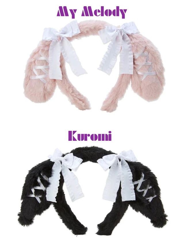 日本直送 Sanrio My Melody＆Kuromi月夜 Merokuro 系列 頭箍 髮飾 - 10230327 | Wewe Vava ...