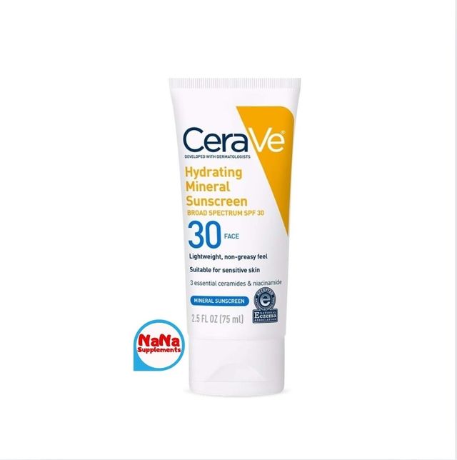 CeraVe Hydrating Mineral Sunscreen SPF30 for Face 75ml 適樂膚保濕礦物面部防曬 SPF30 75毫升 | NANA Supplements