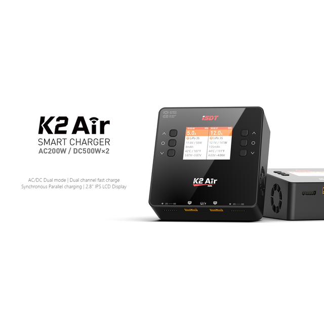 ISDT K2 Air 200W / 500Wx2 Smart Charger | Flysmart Digi
